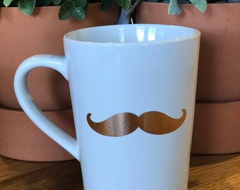Mustache coffee mug | Etsy