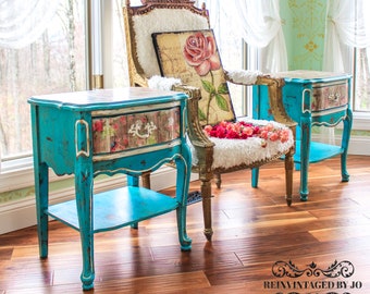 Decoupaged furniture | Etsy