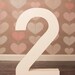 Tall Wooden Number 2 Photo Prop Big Number 2 Large Wooden
