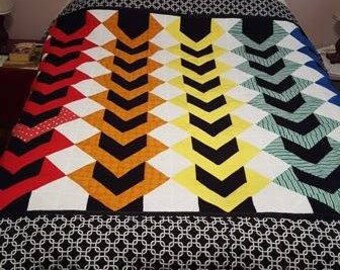 Geometric quilt | Etsy