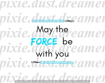 Quote cufflinks Star Wars May the FORCE be with