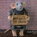 Homeless Mouse Collectible doll Felted Mouse Soft