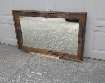 Barn wood mirror | Etsy