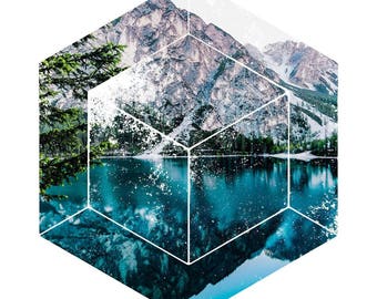 Geometric landscape | Etsy