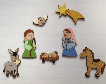 Nativity buttons | Etsy