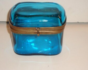 Vintage glass box | Etsy