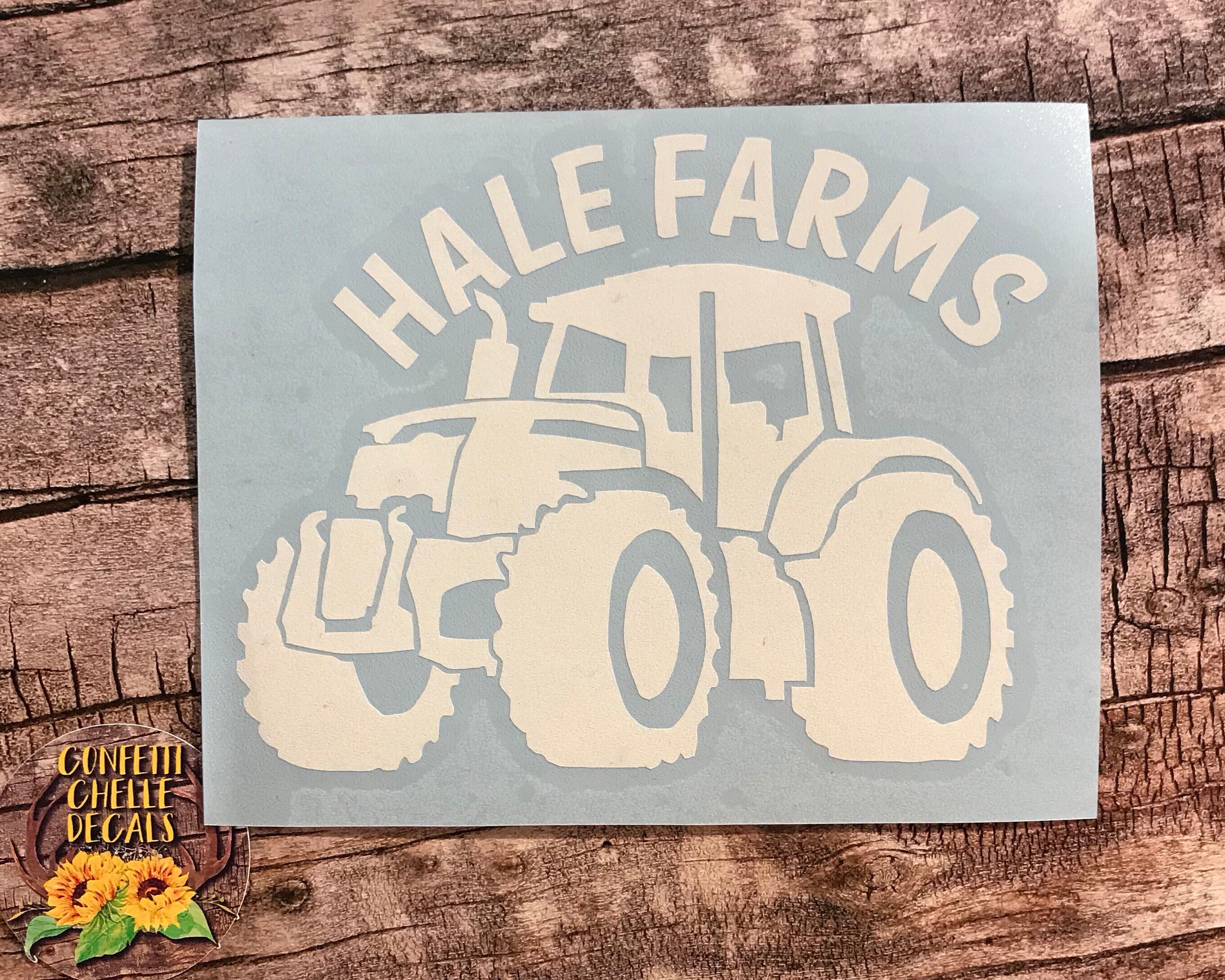 Custom Tractor Decal Sticker 30 Colors Your Text Yeti