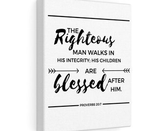 Proverbs 20 7 | Etsy