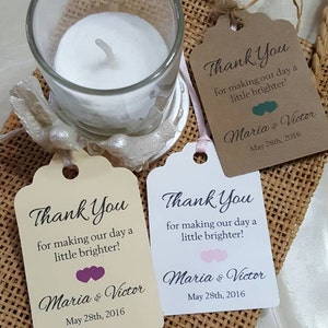 Candle favor tags | Etsy