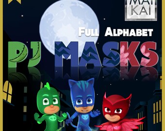 Pj masks font | Etsy