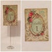 Antique style wedding table number cards names vintage frame