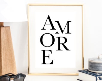 Amore print | Etsy