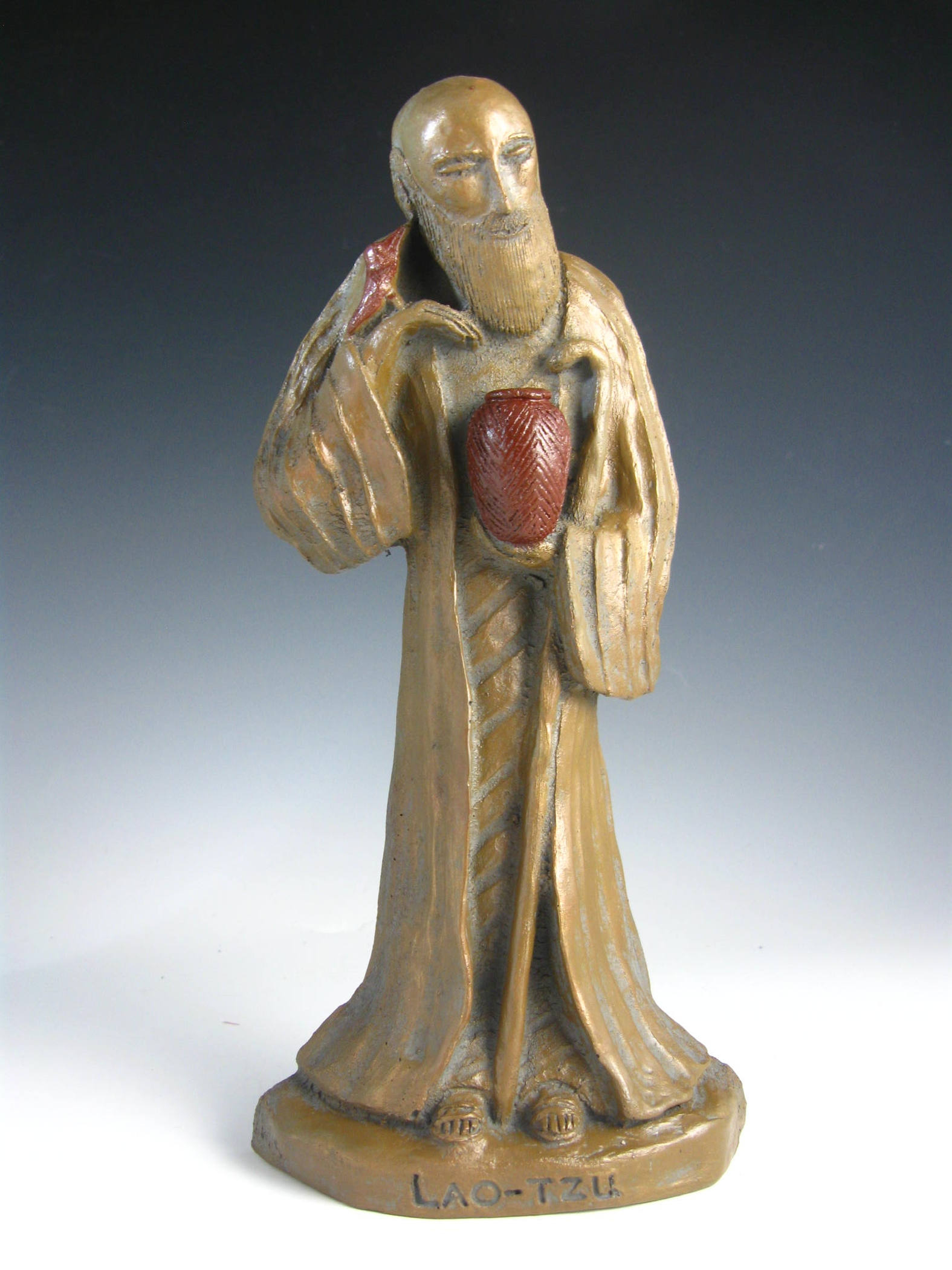 Handmade Lao-Tzu Statue: Taoist Sage