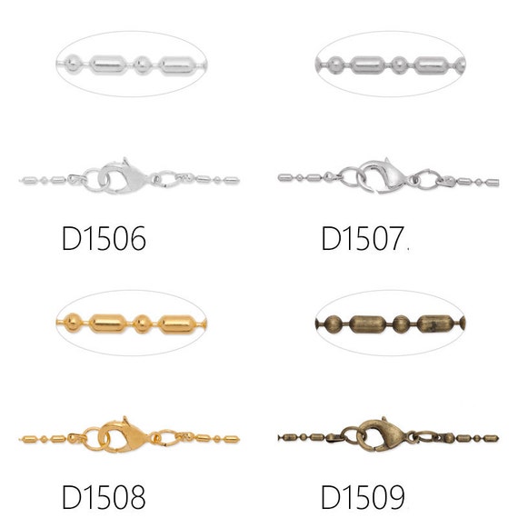 20PCS 1.5x3.0mm Copper Necklace ChainSelf Closing