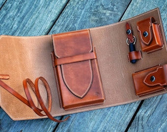 Leather cigar case | Etsy