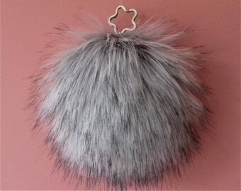 Fur ball keychain | Etsy
