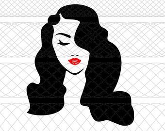 Pin up girl svg | Etsy