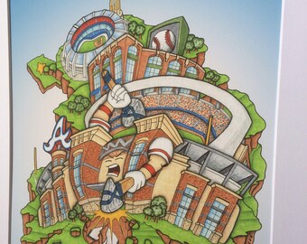 Atlanta braves art | Etsy