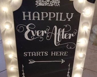 Lighted chalkboard | Etsy