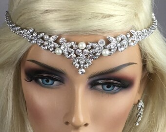 Pearl forehead band | Etsy