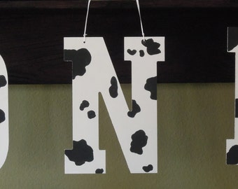 Cow print letters | Etsy