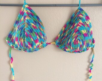 BlackThong Bikini BottomCrochet StringThong Swimsuit Mini