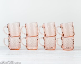 Pink glassware | Etsy