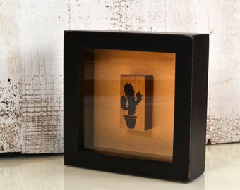 Handmade Small Shadow Box Frame Holds up to 4 x 6 x 1.25