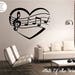 I Heart Music Wall Decal Vinyl Sticker Art Decor Bedroom
