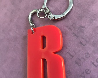 Letter keychain | Etsy