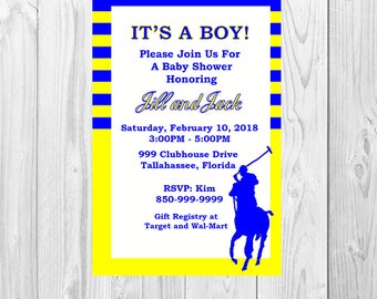 Polo invitation | Etsy
