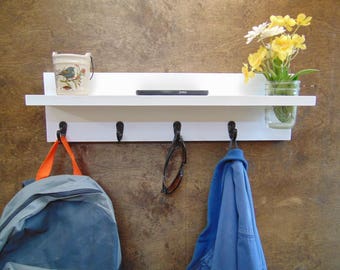 Shelf with hooks | Etsy