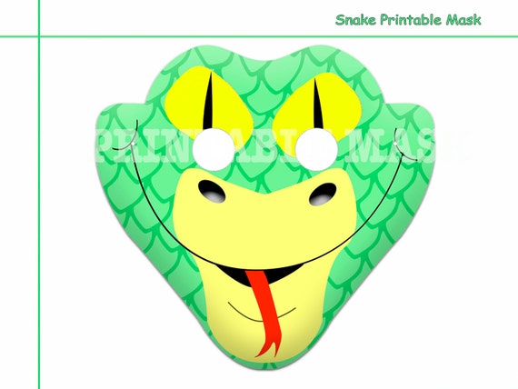 Unique Snake Printable Mask photo props animal costumes