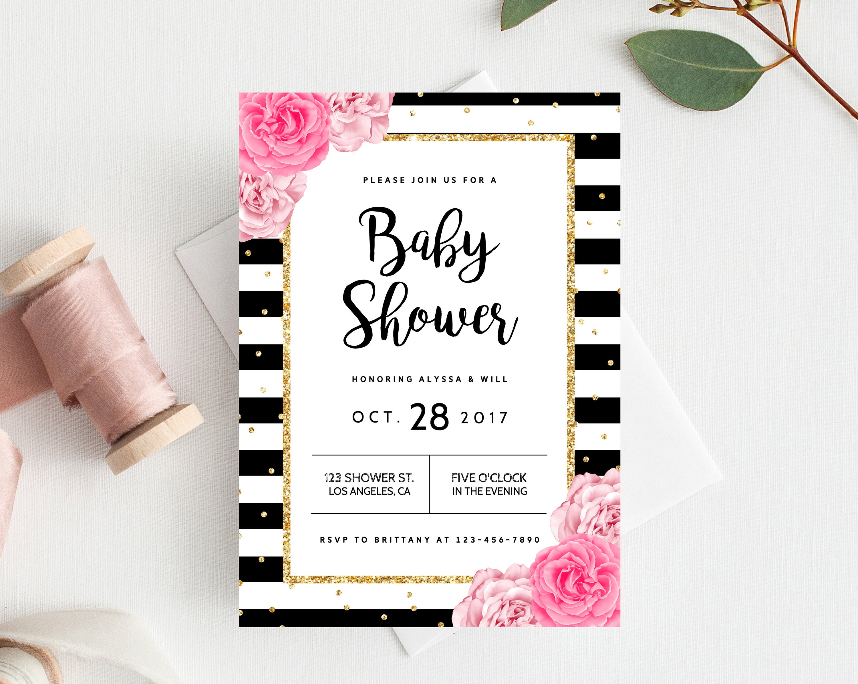 INSTANT DOWNLOAD Baby Shower Invitation Birthday Party