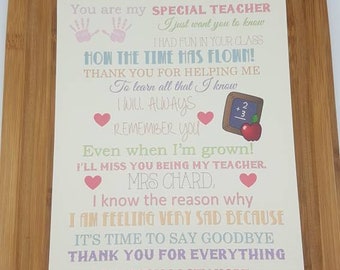 Teacher poem | Etsy