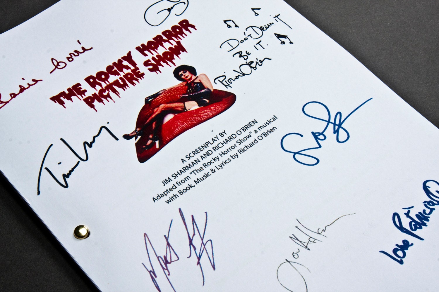 Rocky Horror Picture Show Film Movie Script with Signatures