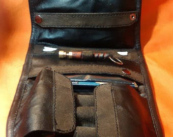 Leather pipe pouch | Etsy