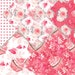 Watercolor Sweet Valentine digital paper pack romantic hand