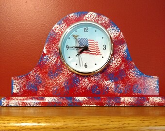 American flag clock | Etsy