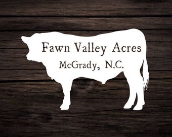 Cow decal | Etsy