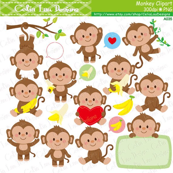 Monkey Clipart Cute Monkey Clipart