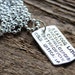 Personalized Medical Alert Necklace Fine Silver For Men and