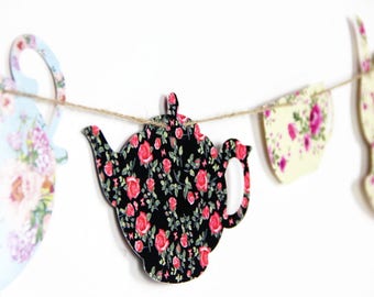 Tea party banner | Etsy