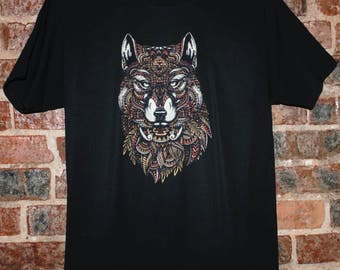 Wolf shirt | Etsy