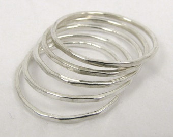 Thin silver ring | Etsy