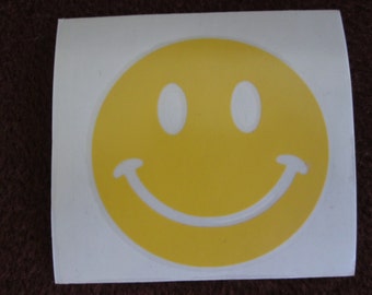 Happy face sticker | Etsy