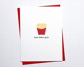 French fry card | Etsy