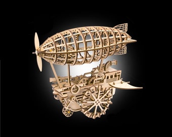 3D Wooden Puzzle Moving Model Kit DIY Moving Mechanical Wooden