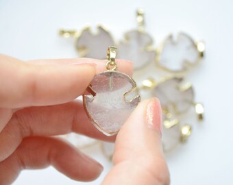 Nature clear brown arrow druzy Jade ArrowHead Pendant Agate