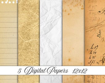 Digital Postcards INSTANT DOWNLOAD 2 Blank Antique Postcards